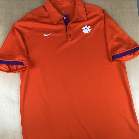 Nike | Shirts | Clemson Tigers Nike Drifit Mens Polo Shirt Ncaa ...